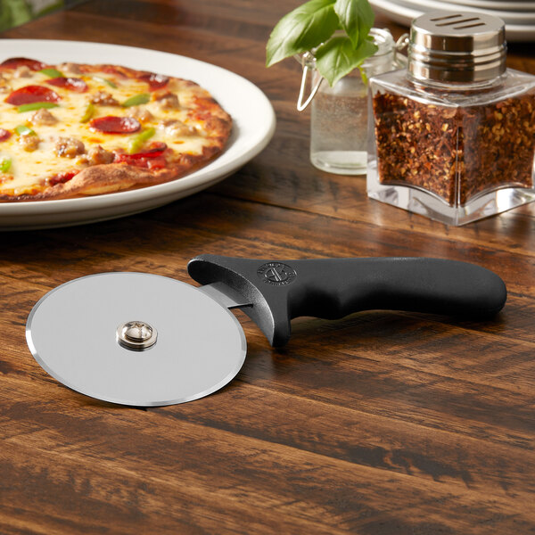 American Metalcraft 4" Stainless Steel Pizza Cutter with Black Handle PPC4