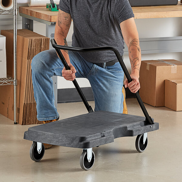 Lavex 31 1/2" x 20 1/2" Plastic Folding Platform Truck - 500 lb. Capacity