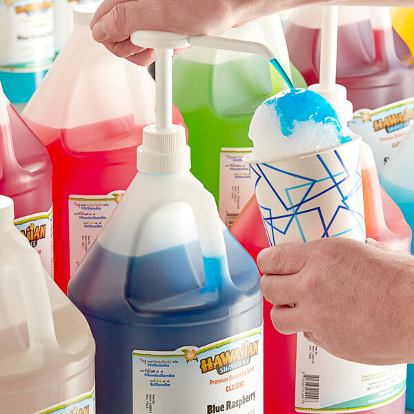 Hawaiian Shaved Ice Blue Raspberry Snow Cone Syrup 1 Gallon