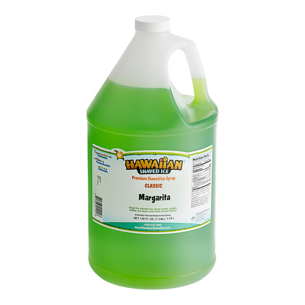 Hawaiian Shaved Ice Margarita Snow Cone Syrup 1 Gallon