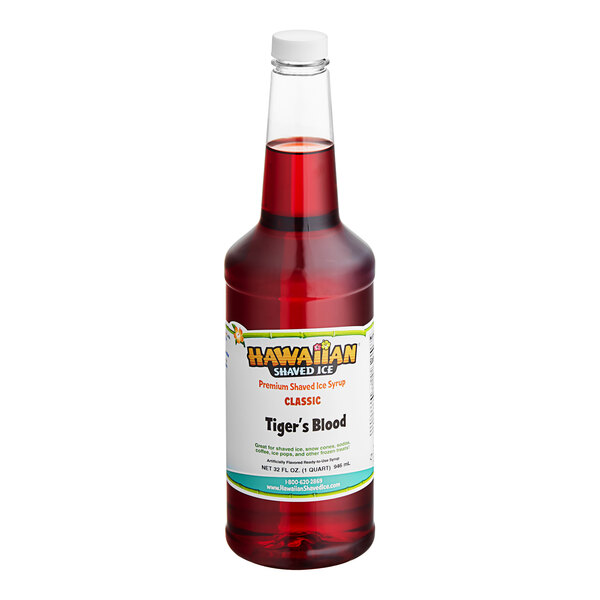 Hawaiian Shaved Ice Tiger's Blood Snow Cone Syrup 32 fl. oz.