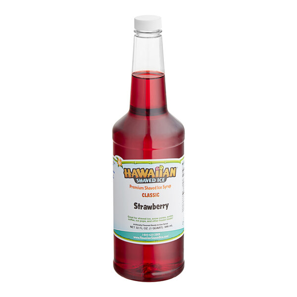 Hawaiian Shaved Ice Strawberry Snow Cone Syrup 32 fl. oz.