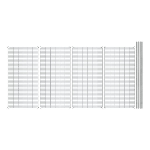 Regency Spec Line 30" x 60" x 64" NSF Stainless Steel Wire Stationary ...