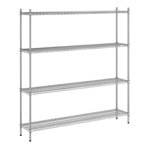 Regency Spec Line 14" x 72" x 74" NSF Stainless Steel Stationary Wire ...