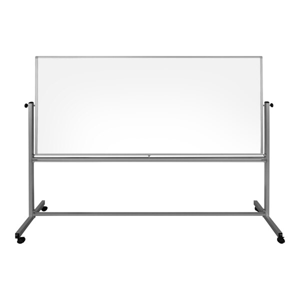 Luxor 96" x 40" Double-Sided Magnetic Whiteboard with Aluminum Frame ...