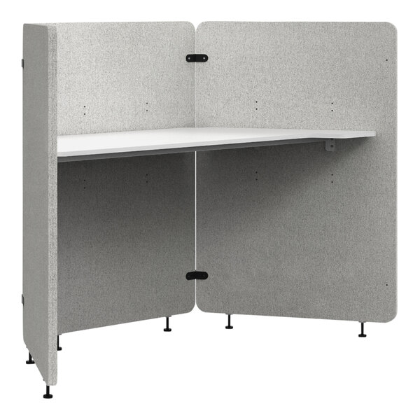 Luxor Reclaim 73" x 32" x 54 1/2" Gray / White PET / Melamine 3-Panel ...