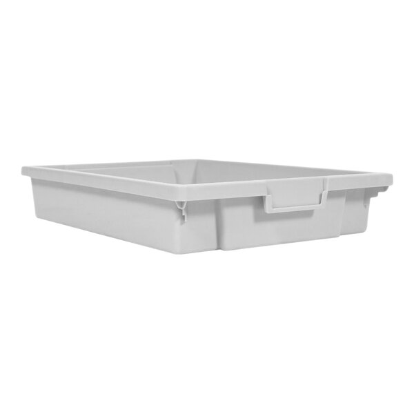 Luxor 12 14 X 16 34 X 3 Small Gray Stackable Storage Bin Mbs Bin 5296