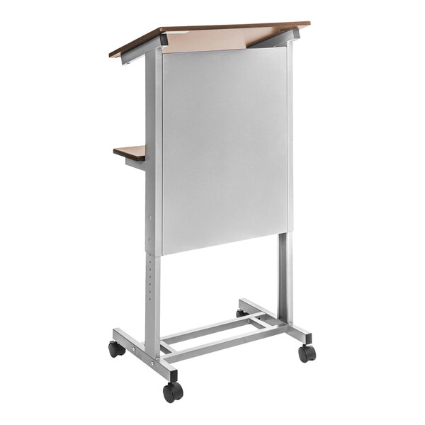 Luxor 23 1/2" x 16 1/2" x 40 1/2"-48 1/2" Dark Walnut / Light Gray ...