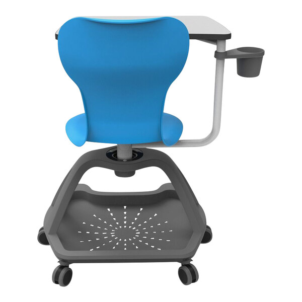 Luxor 23 1/2" x 27 1/2"-29" x 35" Blue / Gray All-in-One Mobile Student ...