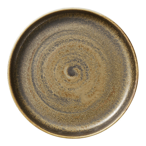 Heart & Soul Perfect Match 9 1/2" Cumin Porcelain Deep Raised Rim Plate ...