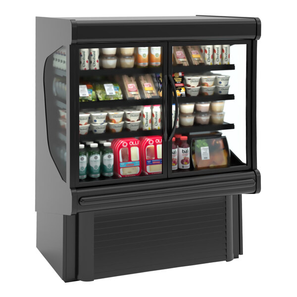 Hussmann MD4060DA 41" Black Refrigerated Glass Door Merchandiser - 115V