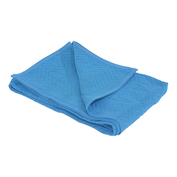 Vestil 72" x 80" Standard Blue Quilted Fabric Moving Blanket QPC-7280 ...