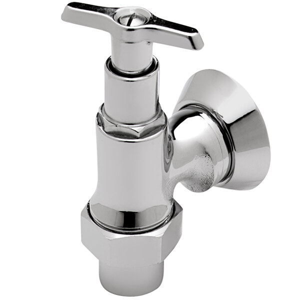 T&S B-1355 Angle Loose Key Stop with 3/8" NPT Female Union Inlet, 3/8 ...