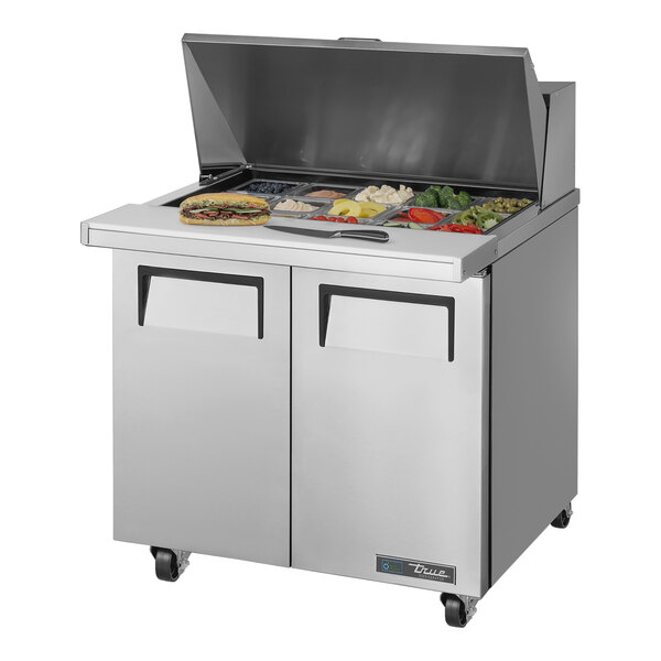 True TSSU-36-15M-B-HC 35" Mega Top Refrigerated Sandwich Prep Table ...