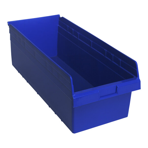 Quantum STORE-MAX 23 5/8" x 11 1/8" x 8" Blue Shelf Bin QSB816BL