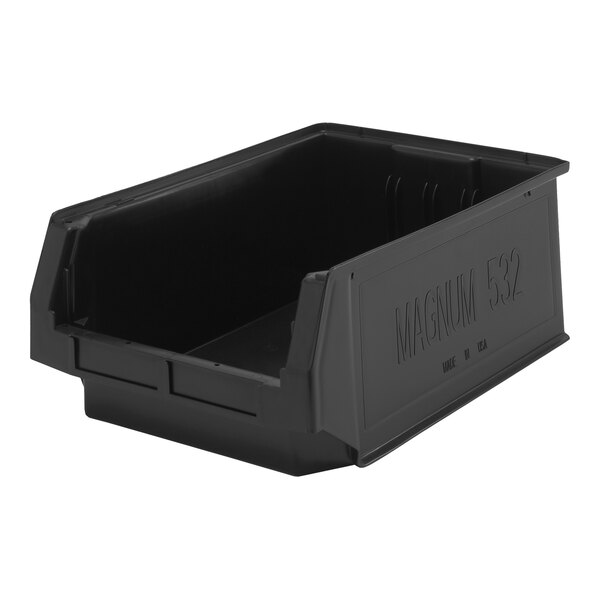 Quantum Magnum 19 3/4" x 12 3/8" x 7 7/8" Recycled Black Storage Tote ...
