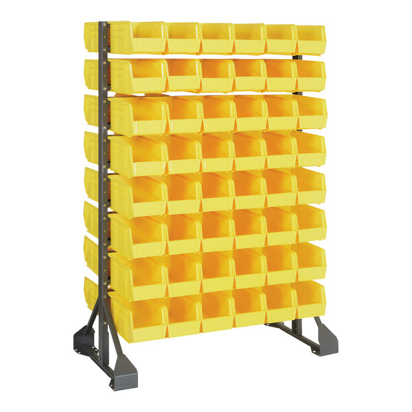 Quantum 36" x 20" x 53" Gray Steel Double-Sided Rail Rack with (96) 10 ...