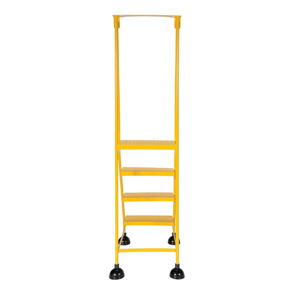 Vestil 16" x 11" x 38 3/16" Yellow 4-Step Spring-Loaded Commercial ...