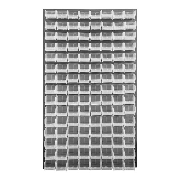 Quantum 36" x 61" Gray Steel Louvered Panel with (120) 7 3/8" x 4 1/8 ...