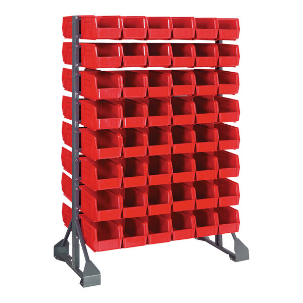 Quantum 36" x 20" x 53" Gray Steel Double-Sided Rail Rack with (96) 10 ...