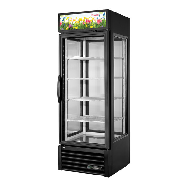 True G4SM-23FC-HC~TSL01 27 1/2" Four-Sided Black Refrigerated Glass ...