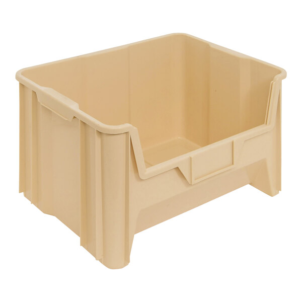 Quantum 15 1/4" x 19 7/8" x 12 7/16" Ivory Giant Stacking Container ...