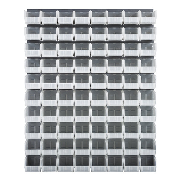 Quantum 48" x 61" Gray Steel Louvered Panel with (80) 10 7/8" x 5 1/2 ...