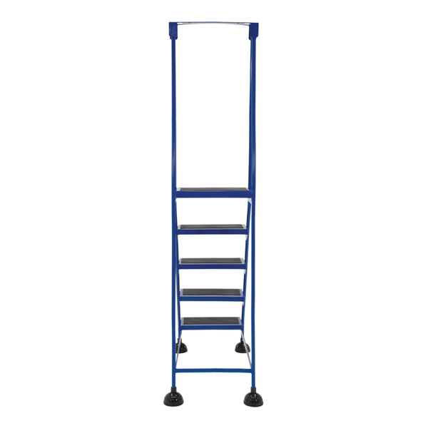 Vestil 16" x 11" x 47 11/16" Blue 5-Step Spring-Loaded Commercial ...