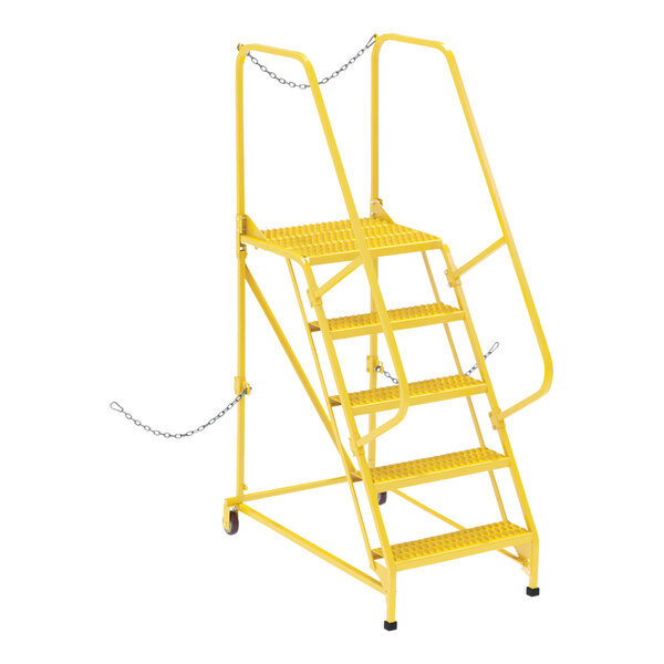 Vestil 24" x 21" x 50" Yellow 5-Step Steel Semi-Trailer Access Ladder ...