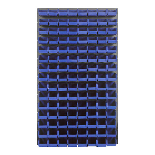 Quantum 36" x 61" Gray Steel Louvered Panel with (120) 7 3/8" x 4 1/8 ...