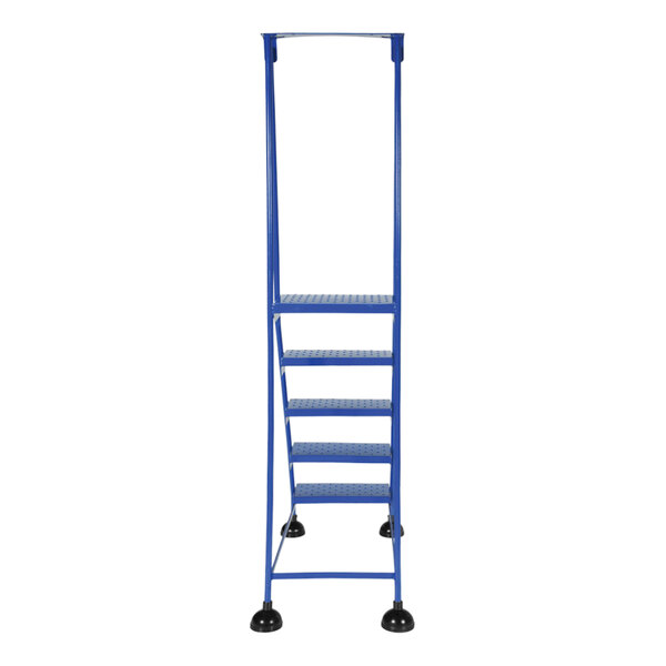 Vestil 16" x 11" x 47 11/16" Blue 5-Step Spring-Loaded Commercial ...