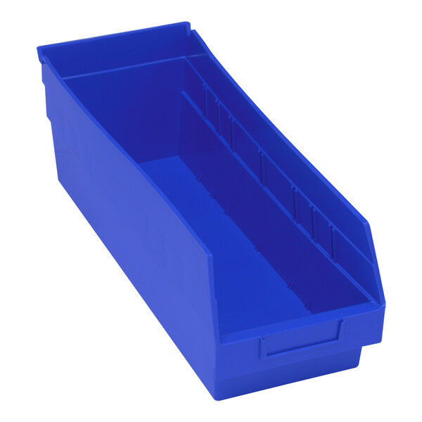 Quantum STORE-MORE 17 7/8" x 6 5/8" x 6" Blue Shelf Bin QSB204BL