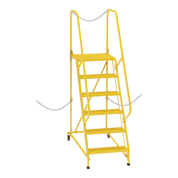 Vestil 24" x 21" x 60" Yellow 6-Step Steel Semi-Trailer Access Ladder ...