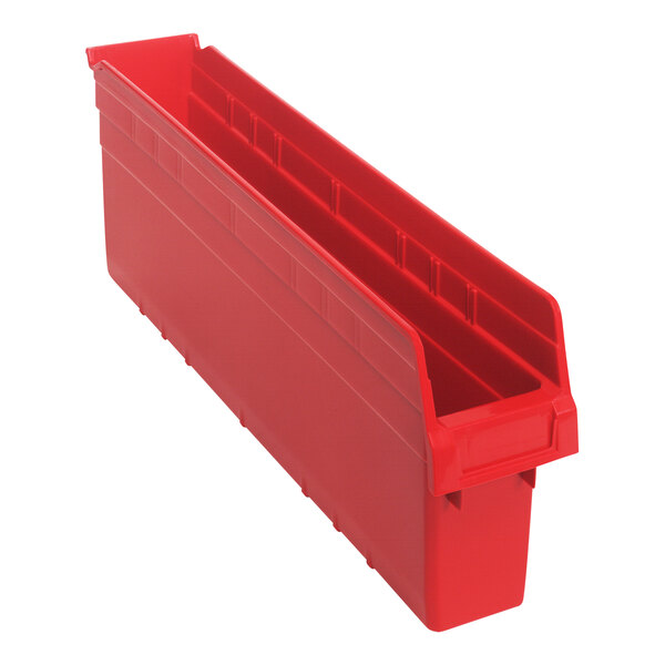 Quantum STORE-MAX 23 5/8" x 4 3/8" x 8" Red Shelf Bin QSB805RD
