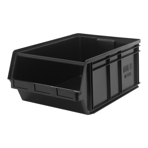 Quantum Magnum 29" x 18 3/8" x 11 7/8" Black Storage Tote Bin QMS743BK