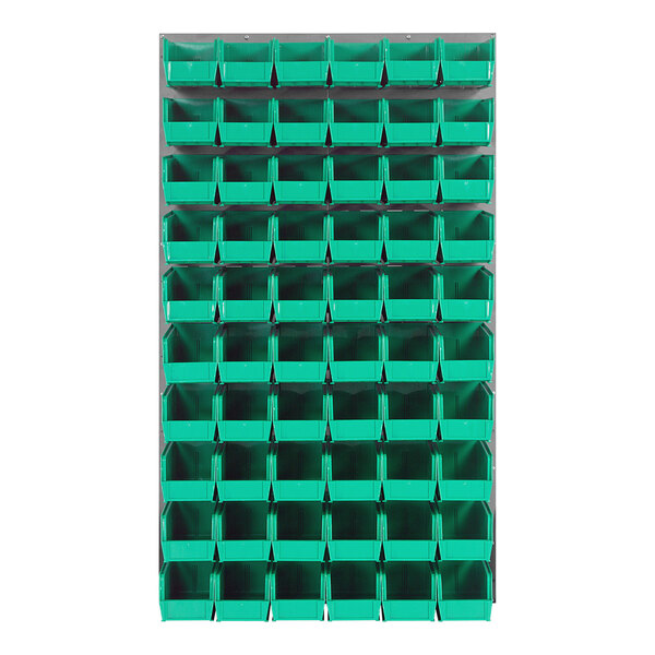 Quantum 36" x 61" Gray Steel Louvered Panel with (60) 10 7/8" x 5 1/2 ...