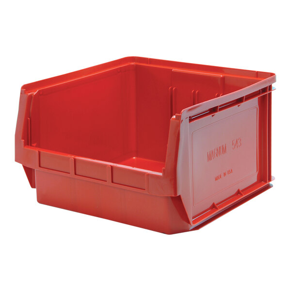 Quantum Magnum 19 3/4" x 18 3/8" x 11 7/8" Red Storage Tote Bin QMS543RD