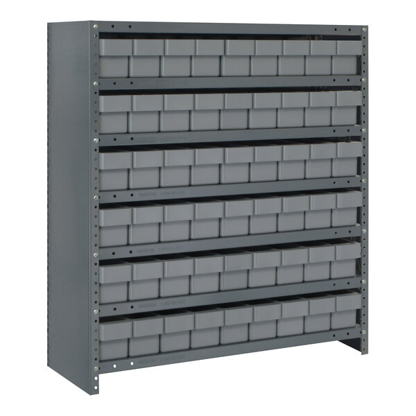 Quantum Super Tuff 36" x 18" x 39" Steel Closed 7-Shelf Euro Drawer ...