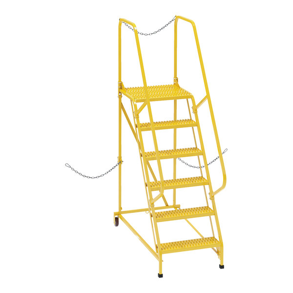 Vestil 24" x 21" x 60" Yellow 6-Step Steel Semi-Trailer Access Ladder ...