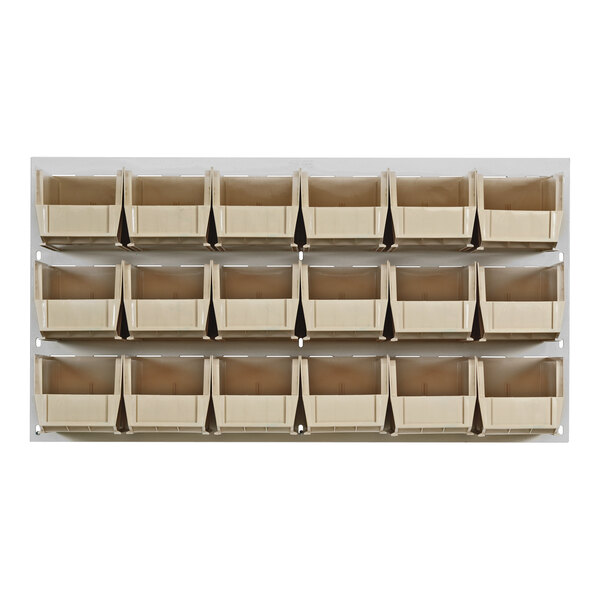 Quantum 36" x 19" Oyster White Steel Louvered Panel with (18) 10 7/8" x ...