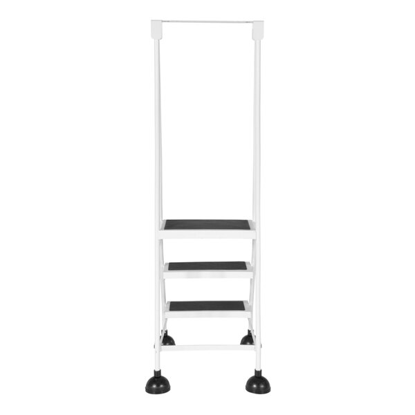 Vestil 16" x 11" x 28 11/16" White 3-Step Spring-Loaded Commercial ...