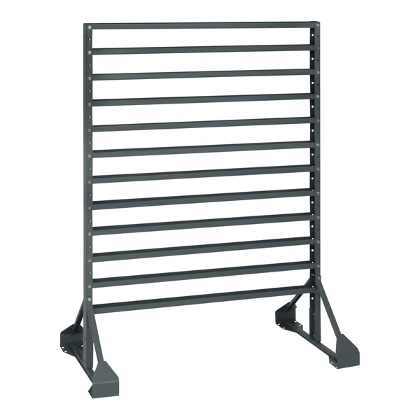 Quantum 36" x 20" x 53" Gray Steel Double-Sided Rail Rack with (12 ...