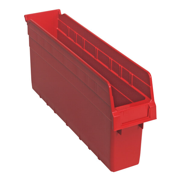 Quantum STORE-MAX 17 7/8" x 4 3/8" x 8" Red Shelf Bin QSB803RD