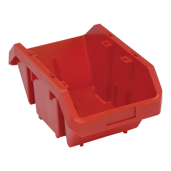 Quantum QuickPick 14" x 9 1/4" x 6 1/2" Red Polypropylene Storage Bin ...
