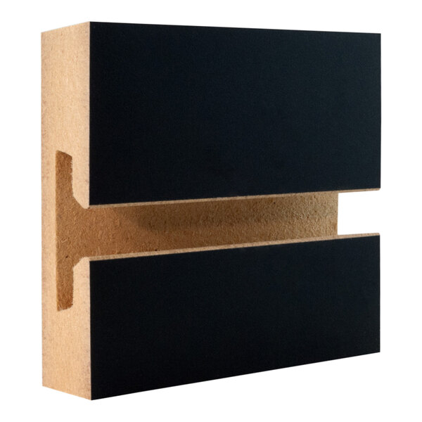 8'W x 4'H Black Horizontal Slatwall Panel