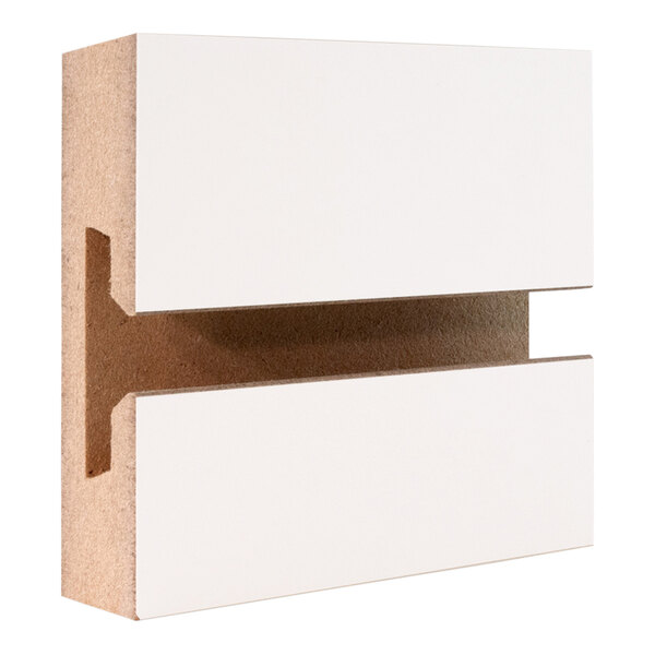 8'W x 4'H White Horizontal Slatwall Panel