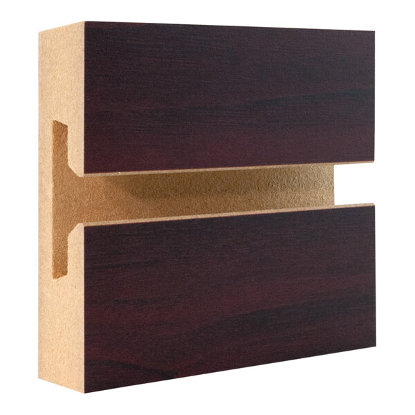 8'W x 4'H Mahogany Horizontal Slatwall Panel
