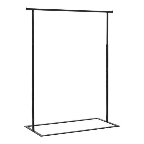 48" x 18" x 72" Mobile Single Hangrail Adjustable Ballet Bar Clothing Rack