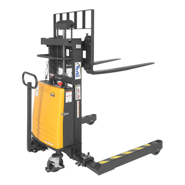 Vestil 3,000 lb. Semi-Electric Powered Fork Stacker with Adjustable ...