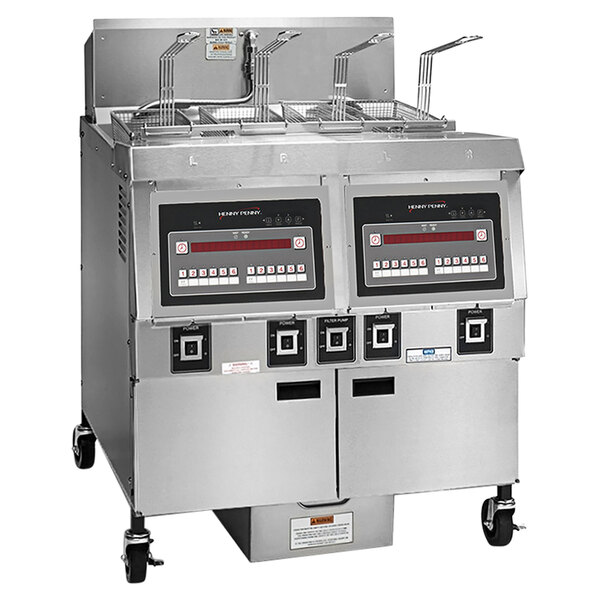 Henny Penny OFE-322.04 65 lb. 2-Well Electric Fryer with Computron 8000 ...